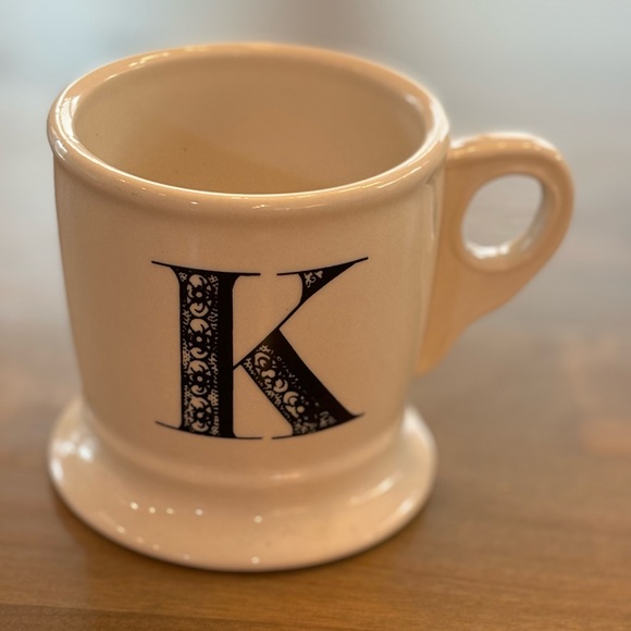 Anthropologie | Dining | Anthropologie Mug Monogram Letter K Alphabet ...